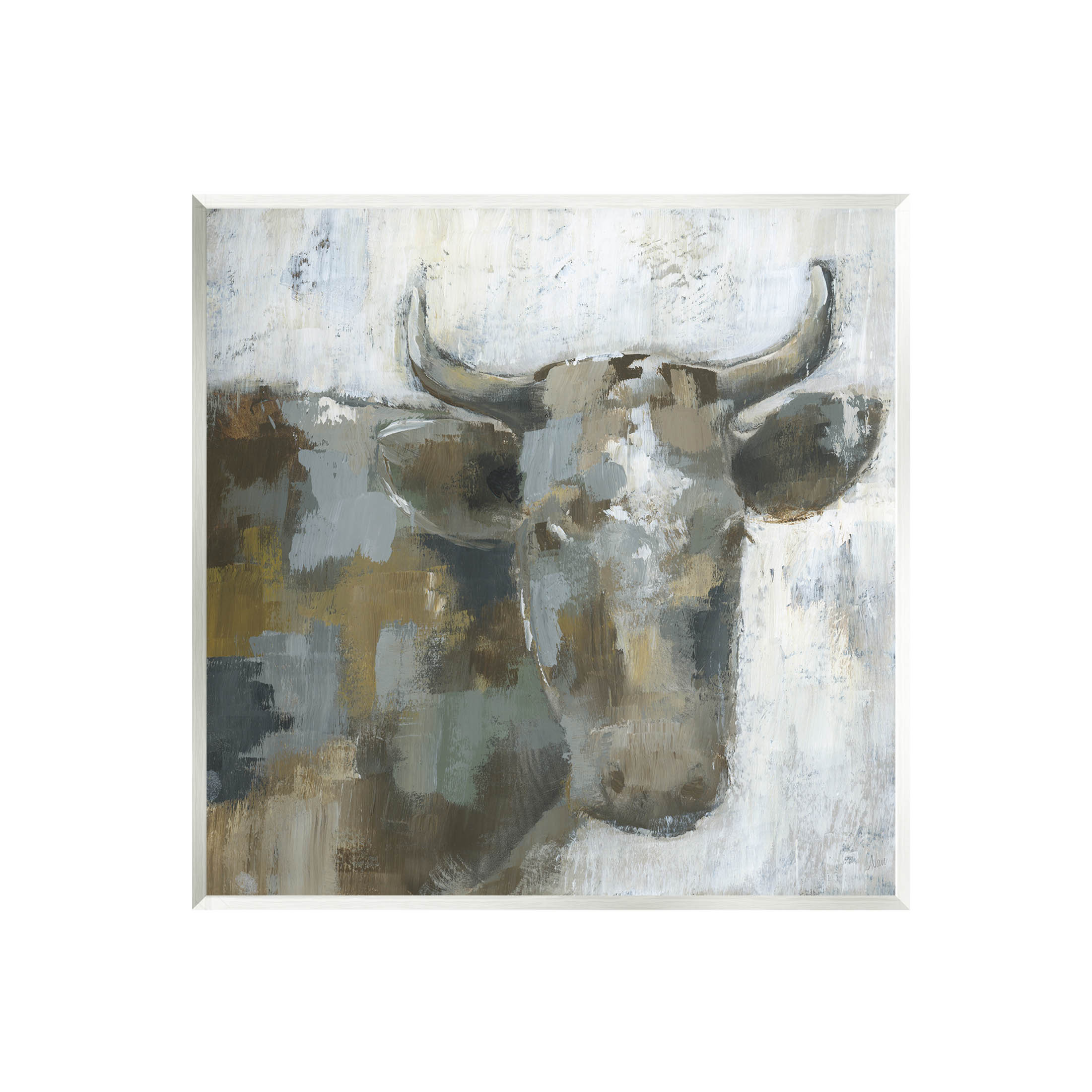 August Grove® Abstract Cattle Farm Animal by Nan - Unframed Painting on ...
