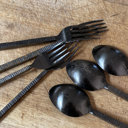 David Shaw Silverware Shale Stainless Steel Flatware Set - Service for ...