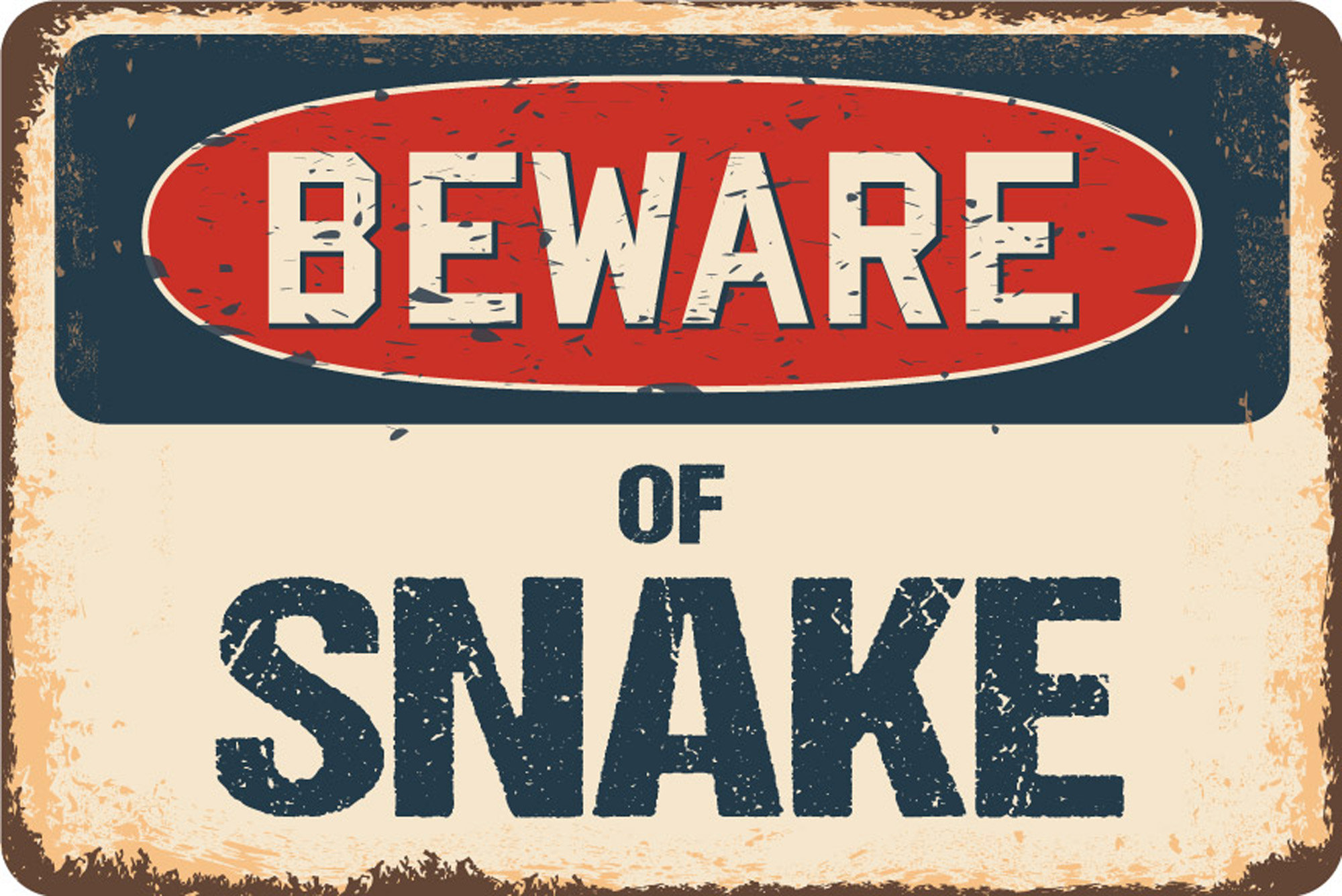SignMission Beware of Snake Sign | Wayfair