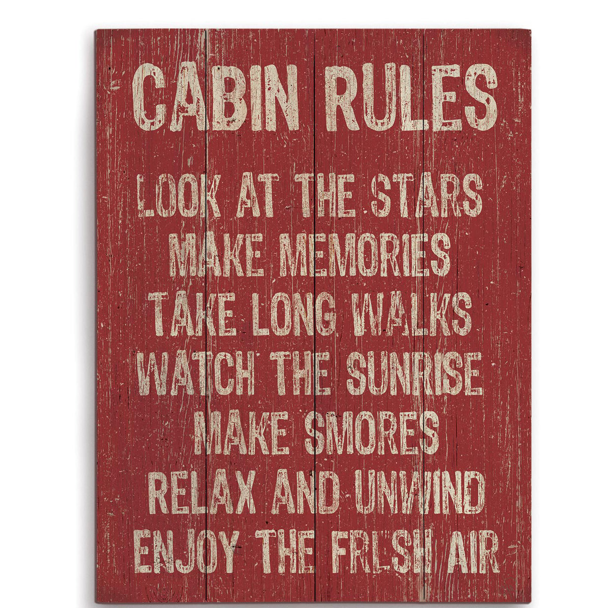 Loon Peak® Cabin Rules - Textual Art on Wood & Reviews | Wayfair