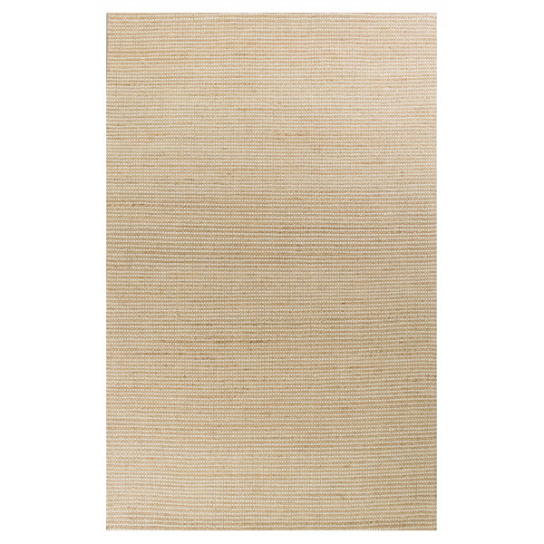 HomeRoots Handwoven Rectangle 5' x 7' Wool Area Rug in Ivory | Wayfair
