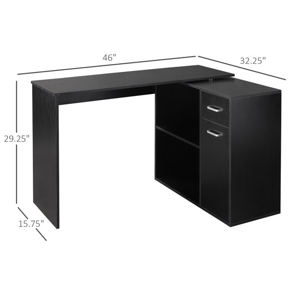Latitude Run® Gunfried 46'' Desk & Reviews | Wayfair
