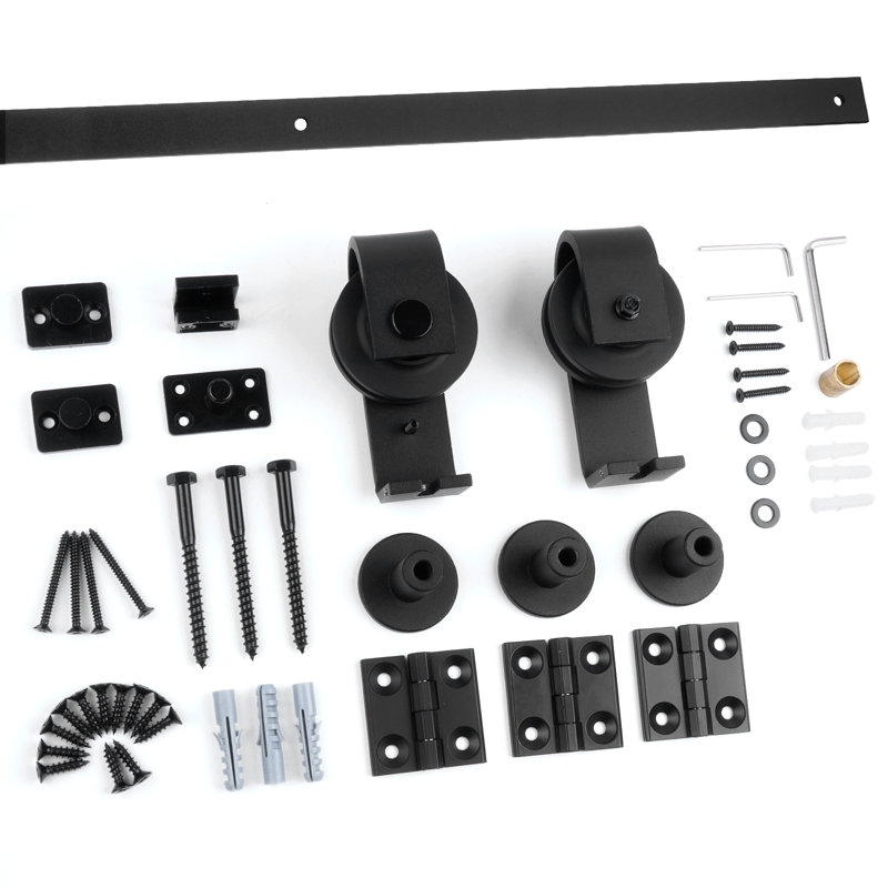 Lubann Bi-Folding Standard Single Track Barn Door Hardware Kit ...