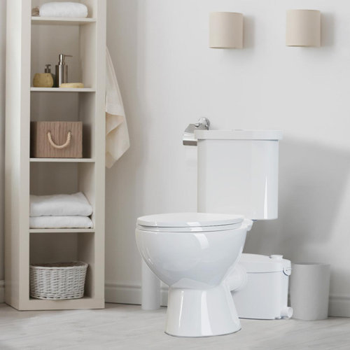 SUPERFLO Macerating Toilet with Upflush Toilet System, 600W Motor, and ...