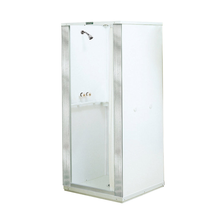 E.L. Mustee & Son Durastall Square Sliding Shower Enclosure with Base ...
