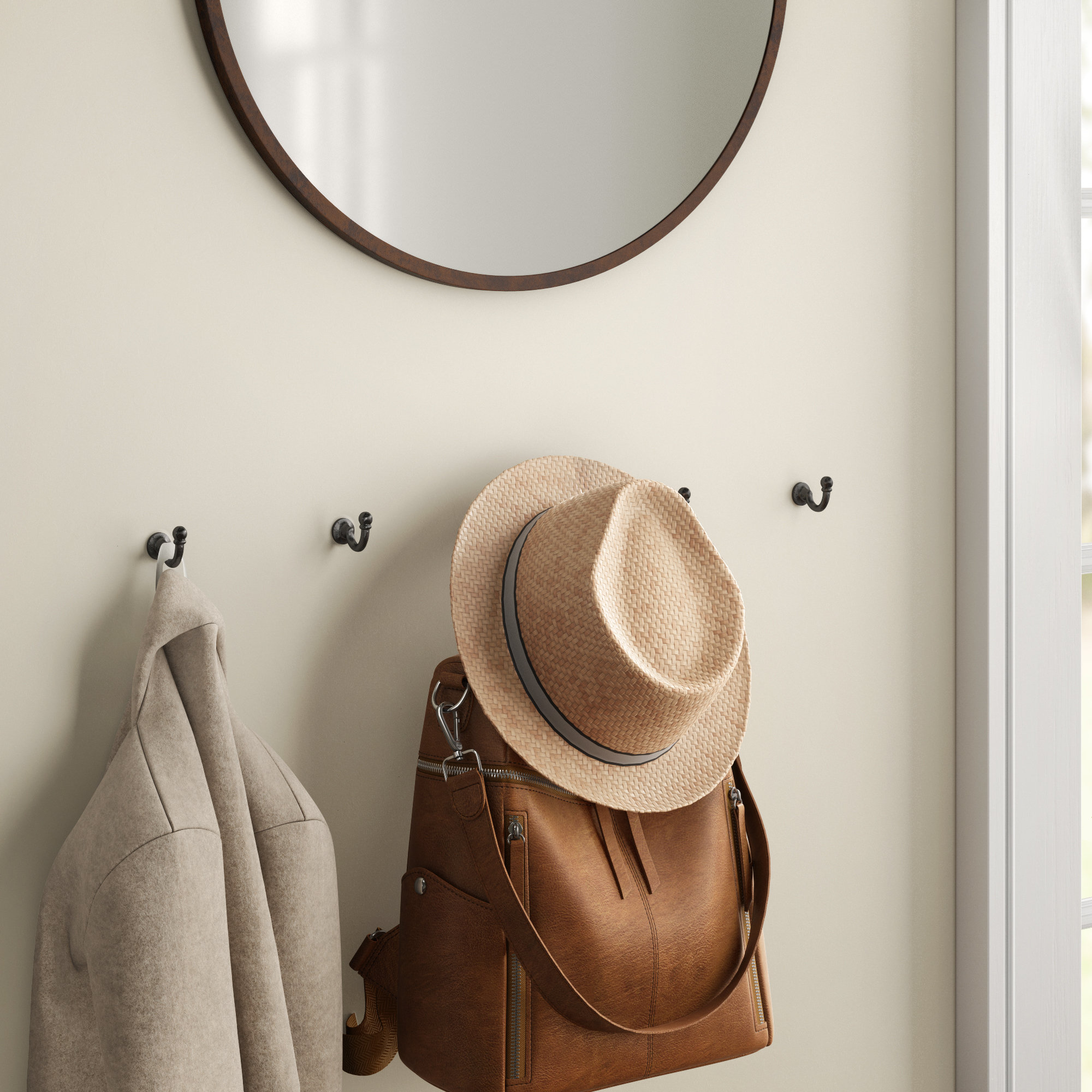 RCH Supply Company 1'' Wide Wall Hook in Black & Reviews | Wayfair