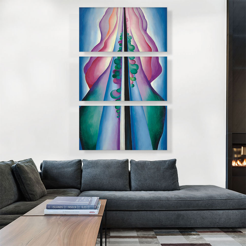 ARTCANVAS Lake George Reflection 1921 by Georgia O-Keeffe - 3 Piece ...