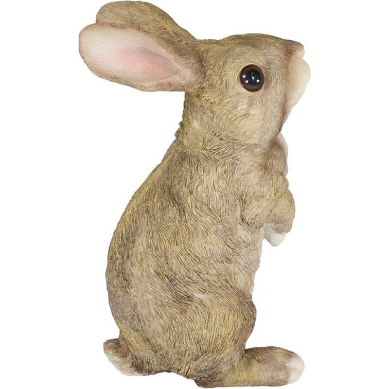 August Grove® Rustic Whimsical Bunny Rabbit Hare Figurine Animal ...