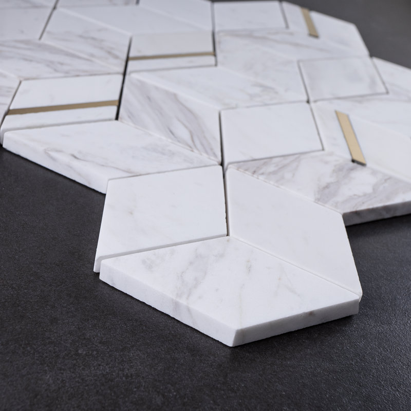 Supreme Tile Natural Dorato Marble Mosaic Wall Tile & Reviews | Wayfair