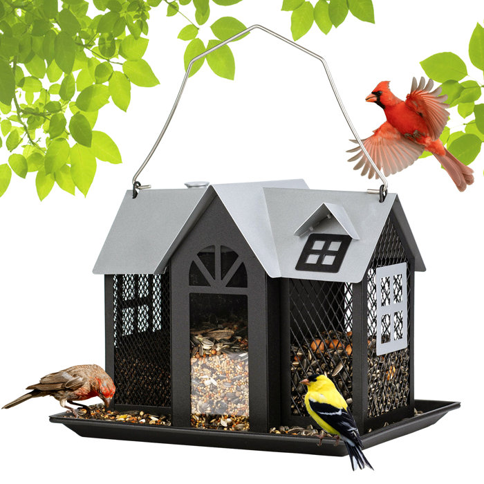 Kingsyard Bird Feeder House For Outside, Metal Mesh Wild Bird Feeder ...