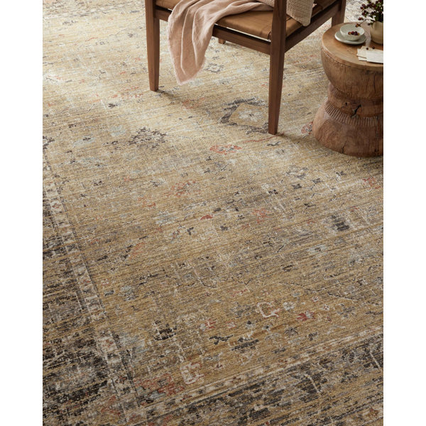 Magnolia Home By Joanna Gaines X Loloi Millie Gold / Charcoal Area Rug ...