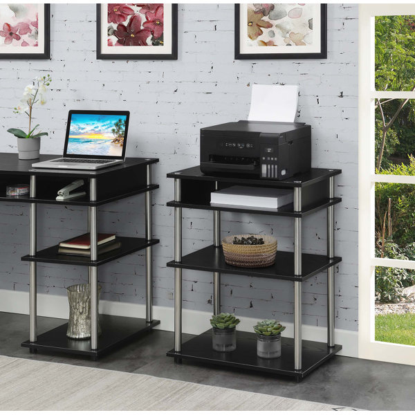 Printer-stand-with-shelves-and-drawers | Wayfair