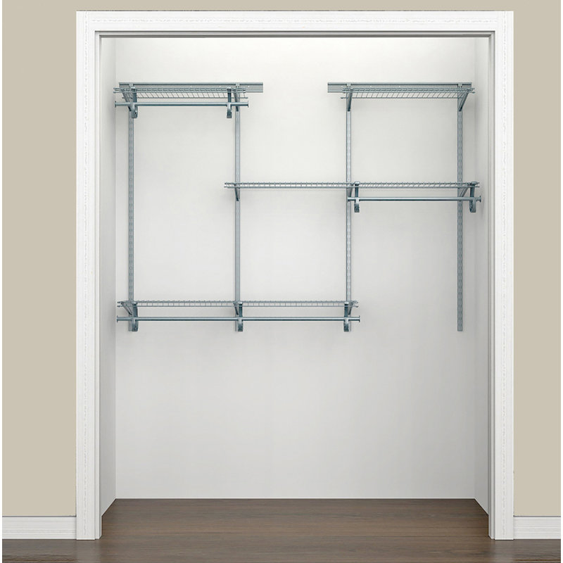 ClosetMaid ShelfTrack 48" W - 72" W Closet System Starter Kit & Reviews ...