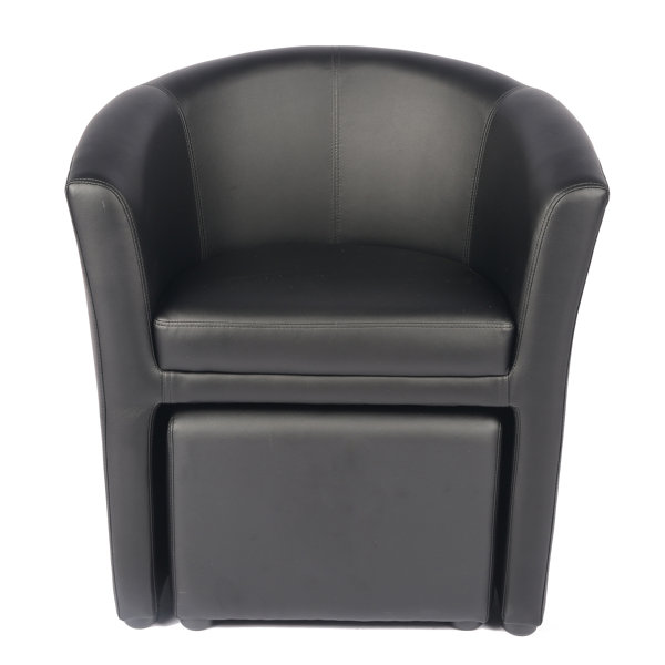 Ebern Designs Fauteuil demi-tonneau avec repose-pieds Babumba et ...
