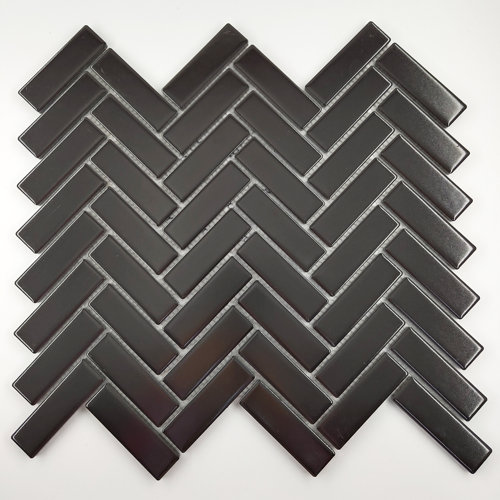 Parvatile (38178) 1" x 3" Porcelain Chevron Mosaic Wall & Floor Tile ...