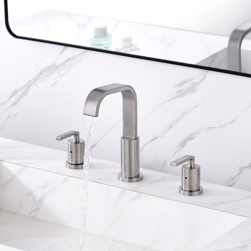 Luxier Widespread Faucet 2-handle Bathroom Faucet with Drain Assembly ...
