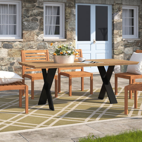 Farmhouse & Rustic Rectangle Outdoor Dining Tables | Birch Lane