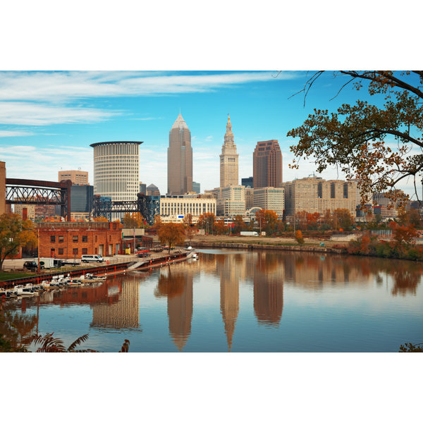 Ebern Designs Cleveland, Ohio, USA Skyline On The Cuyahoga River by ...
