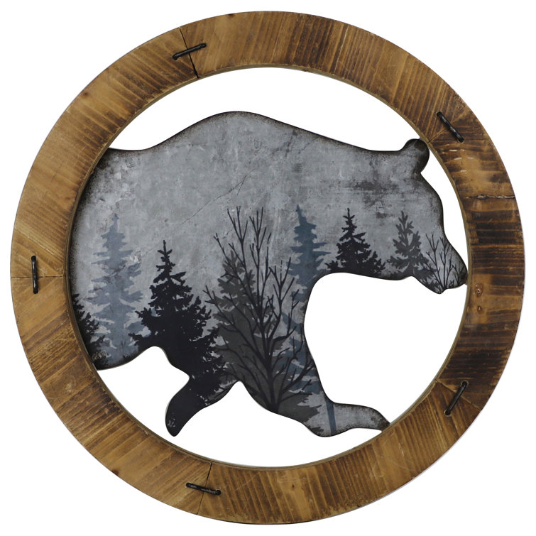 Loon Peak® Round Bear Wall Décor | Wayfair