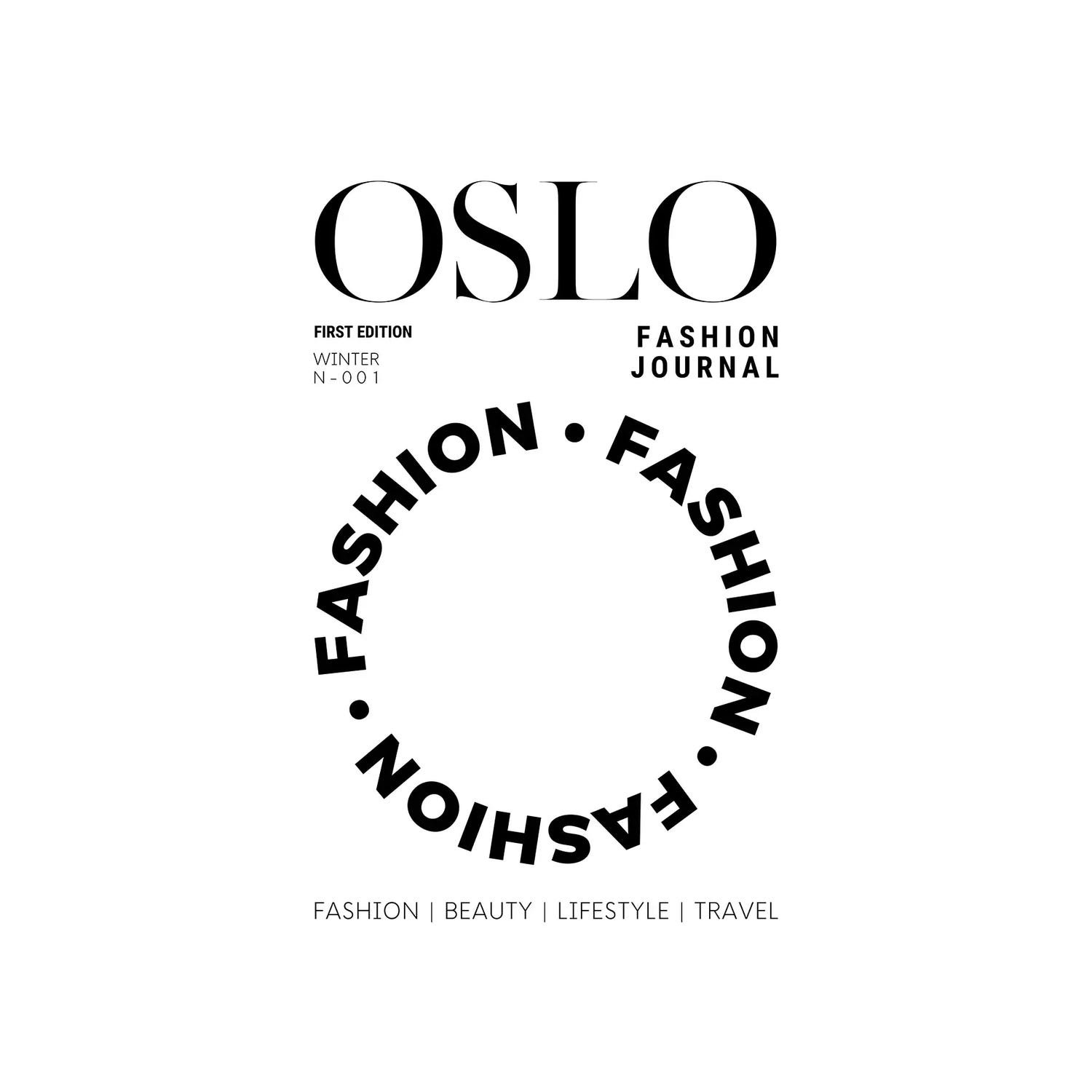 Maturi Oslo Fashion Journal Magazine Cover In Black And White | Wayfair ...