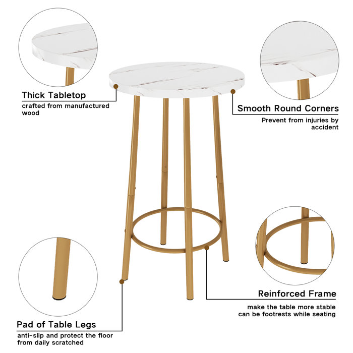 Mercer41 Jaymen 3 - Piece Dining Set & Reviews | Wayfair