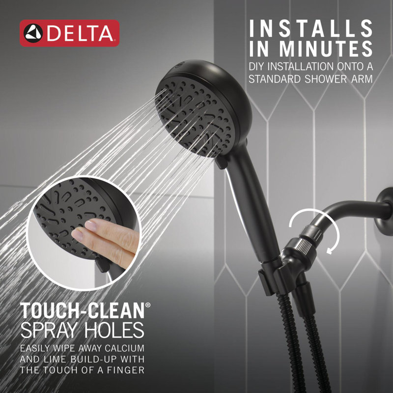 Delta ProClean Handheld Shower, High Pressure Spray Handheld Shower ...