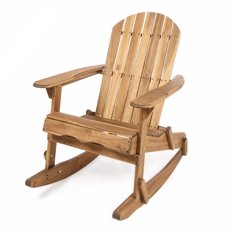 Rosecliff Heights Crossen Solid Wood Rocking Adirondack Chair & Reviews ...