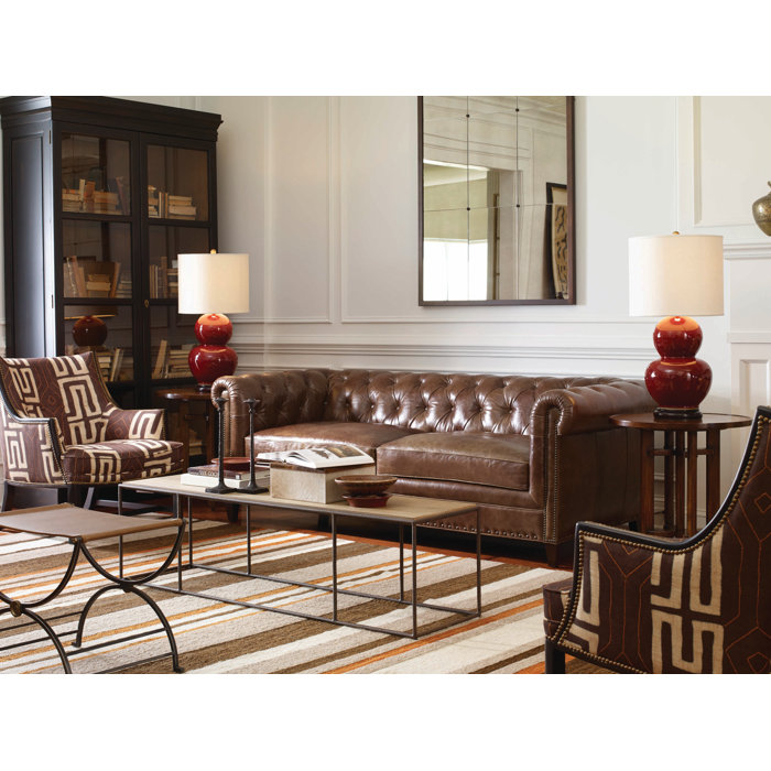 Century Monarch Leather Bench | Perigold