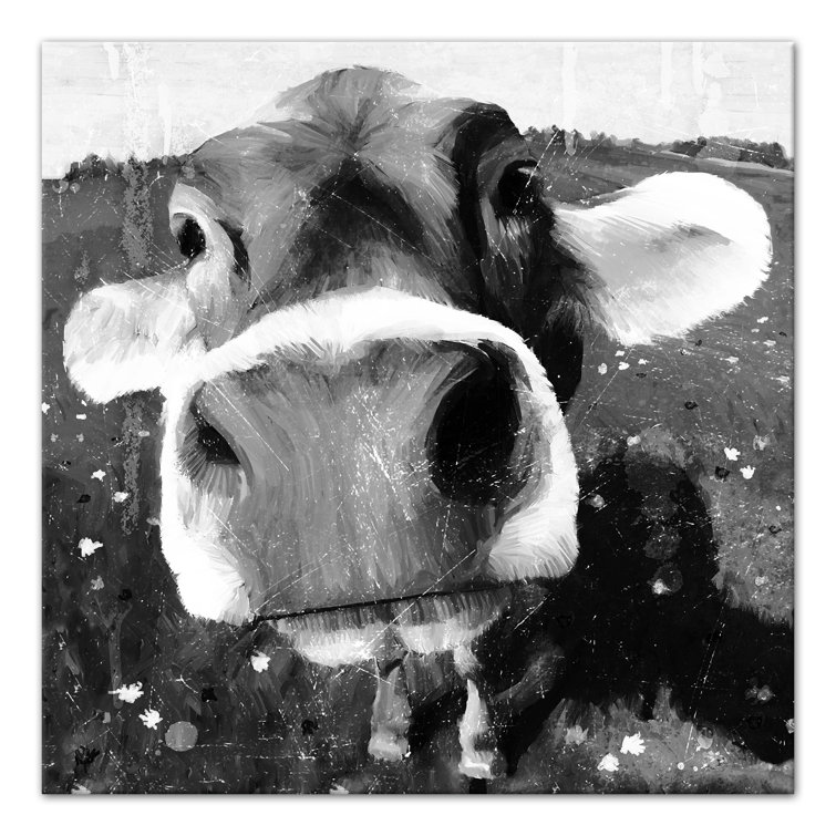 Gracie Oaks 'Cow Close-Up'- Print on Canvas & Reviews | Wayfair