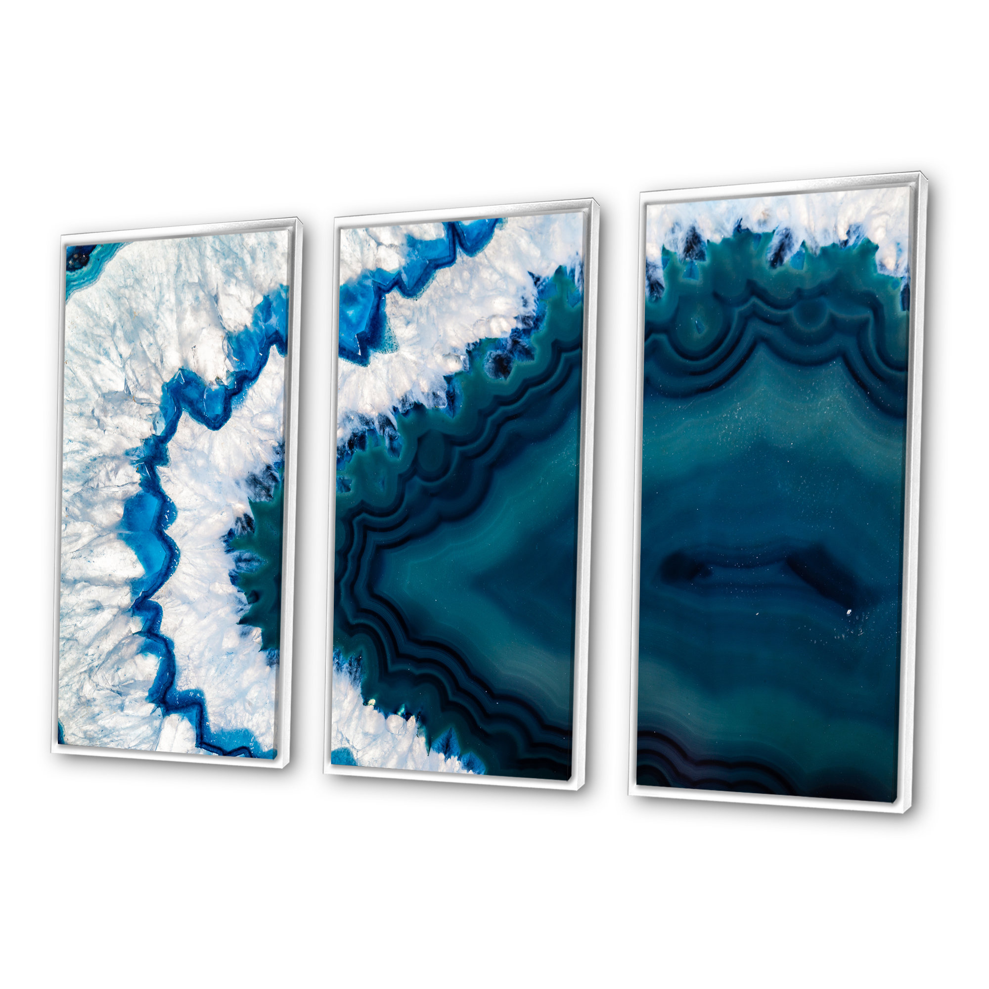 Wrought Studio Blue Brazilian Geode Blue Brazilian Geode - 3 Piece ...