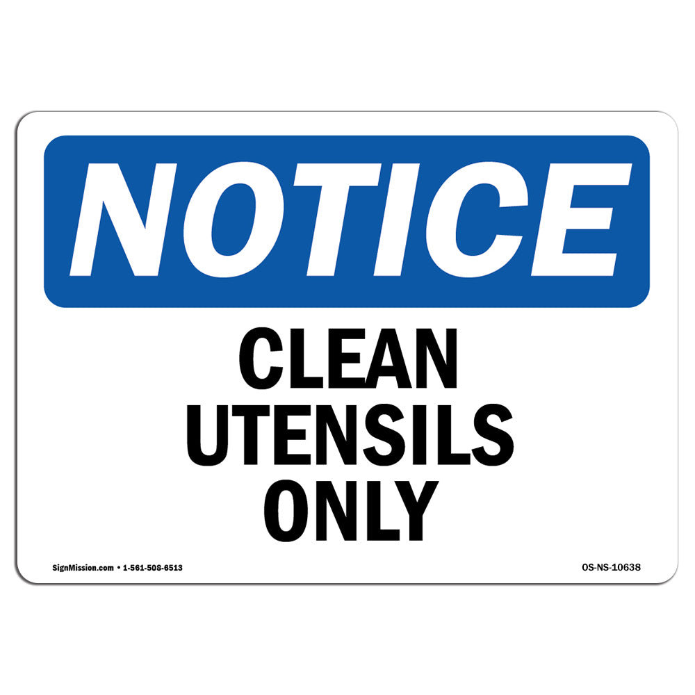 SignMission Clean Utensils Only Sign | Wayfair