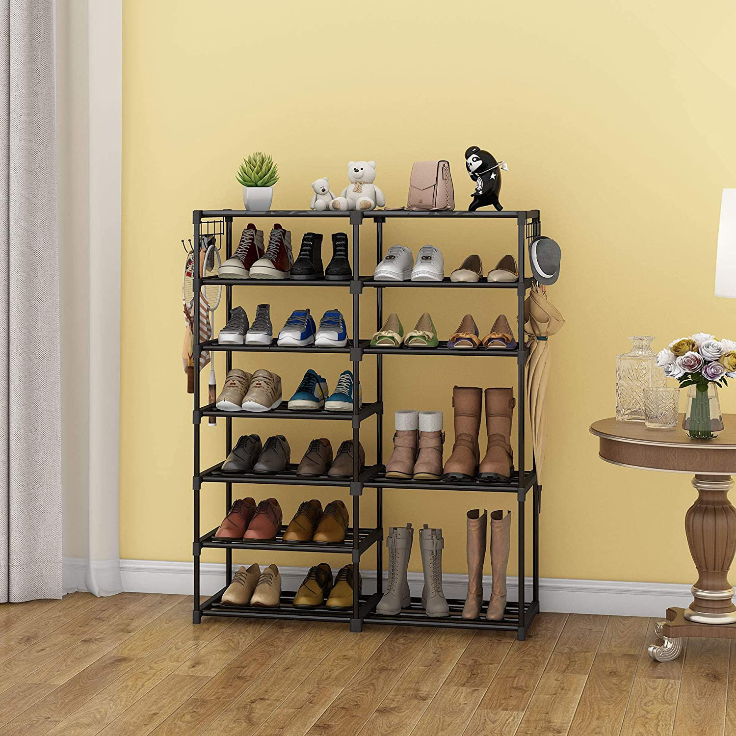 Rebrilliant 7 Tiers 24 Pair Shoe Rack | Wayfair
