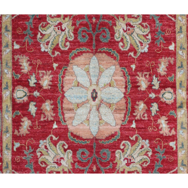 Latitude Vive Allaraji Hand-Knotted 100% Wool Red/White/Blue Rug ...
