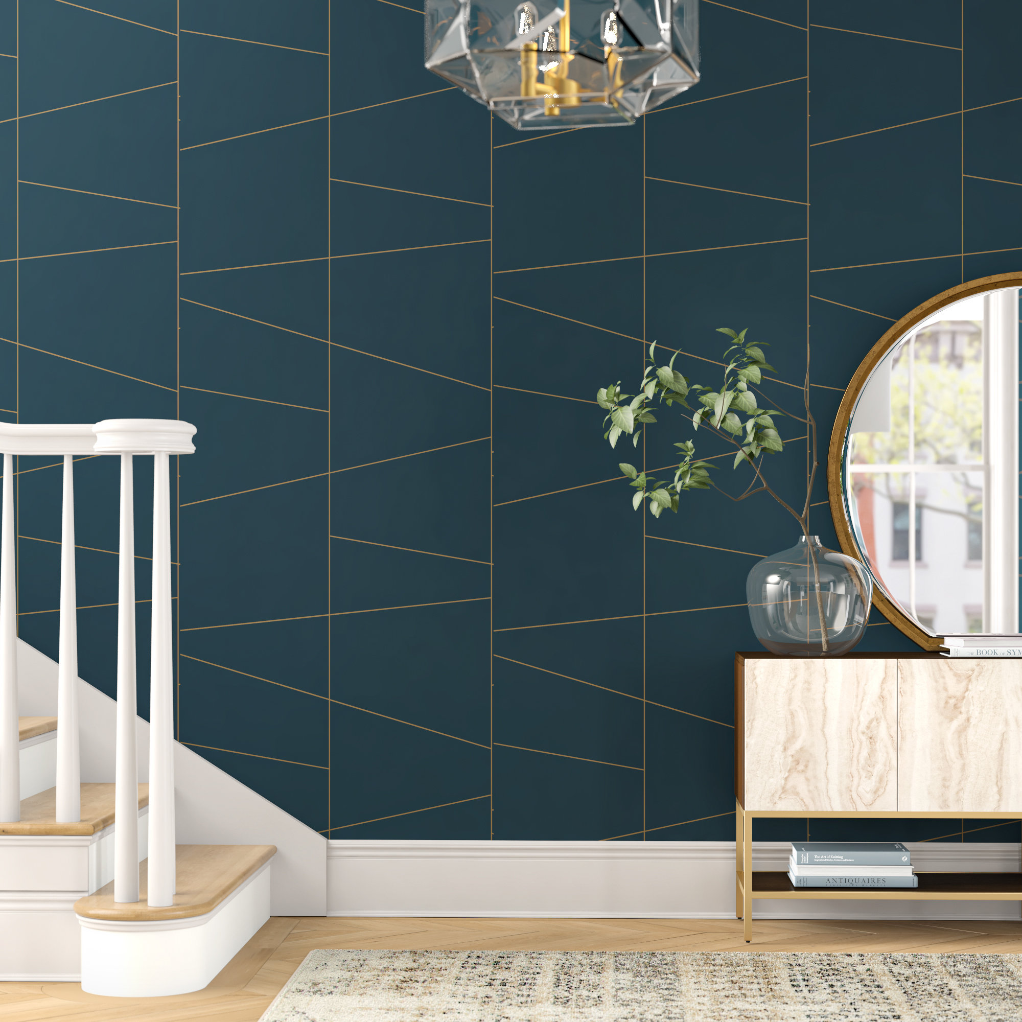 Mercury Row® Clinton Geometric Wallpaper & Reviews | Wayfair