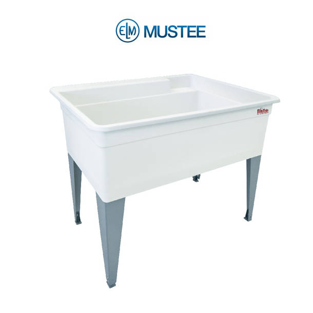E.L. Mustee & Son Utilatub 23" x 23.5" Free Standing Laundry Sink ...
