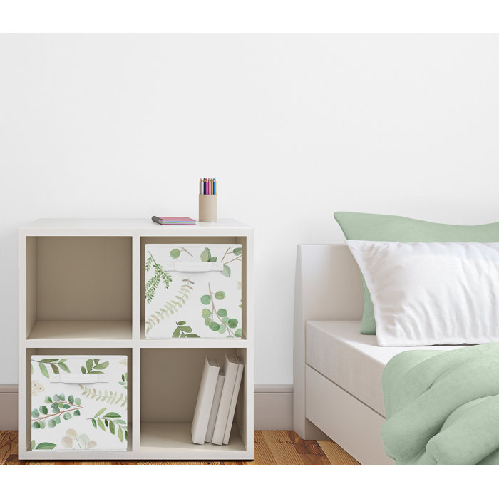 Sweet Jojo Designs Botanical Leaf Fabric Storage Bin Set & Reviews ...