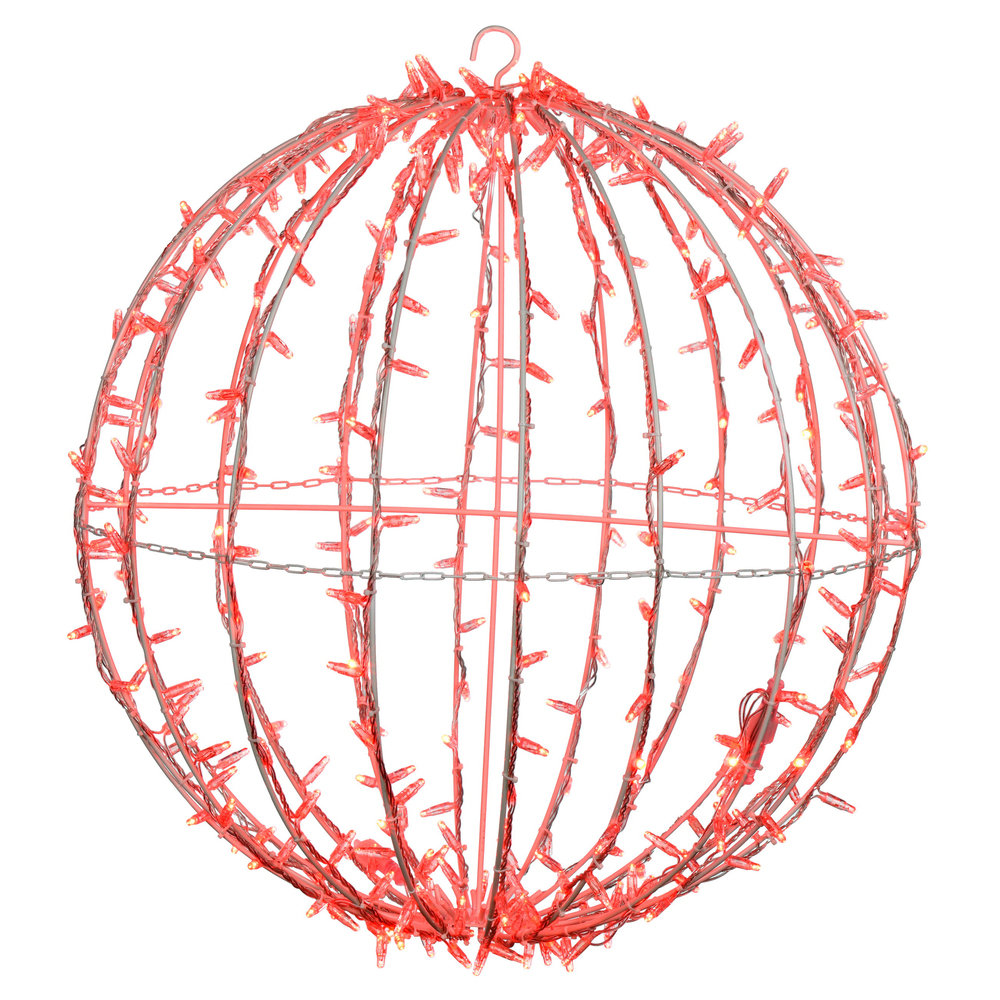 The Holiday Aisle® Vickerman Fold Flat Led Jumbo Hanging Sphere Net ...