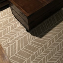 Mercury Row® Anwar Chevron Navy Blue Indoor / Outdoor Area Rug ...