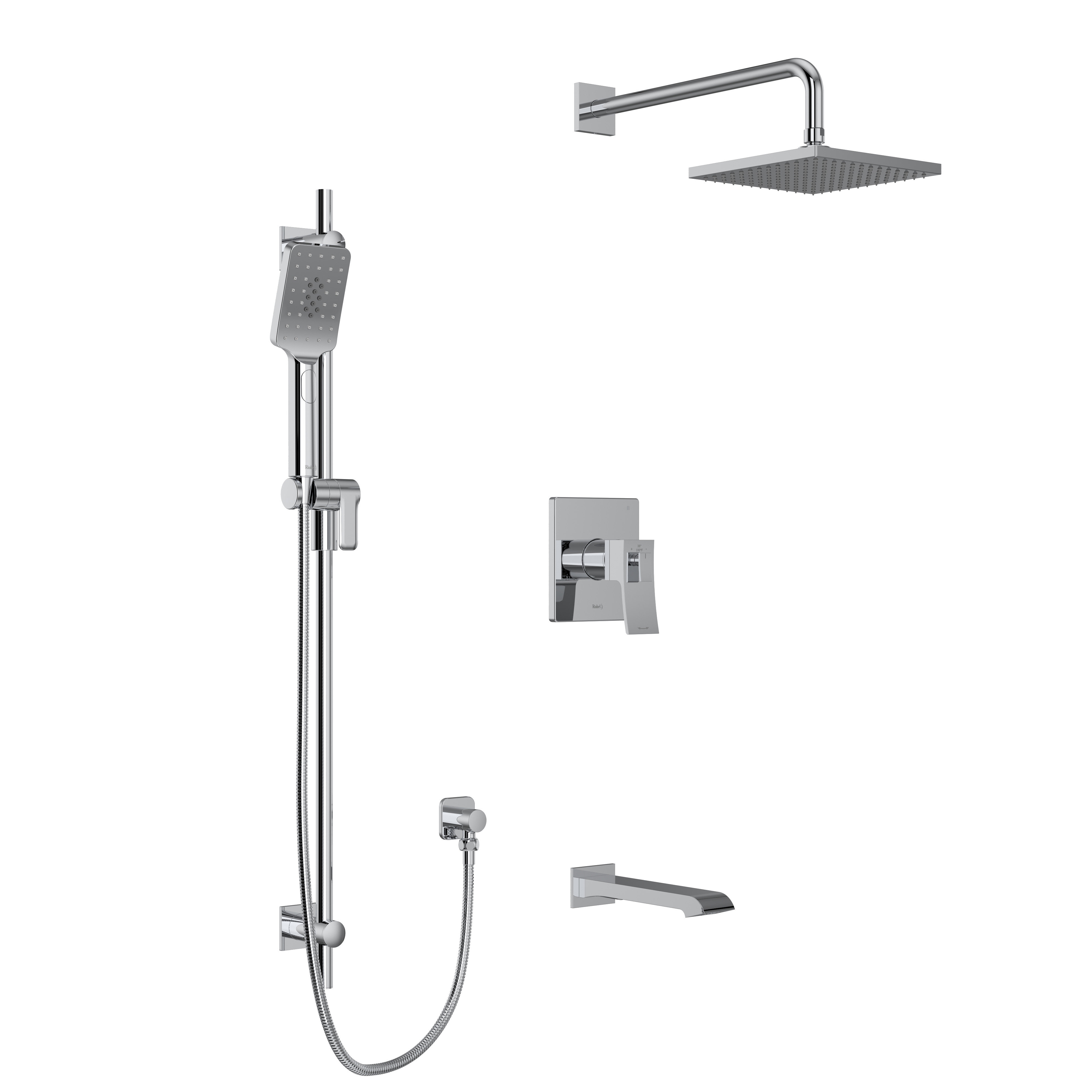 Riobel Zendo 1/2" Thermostatic & Pressure Balance Shower System with up ...