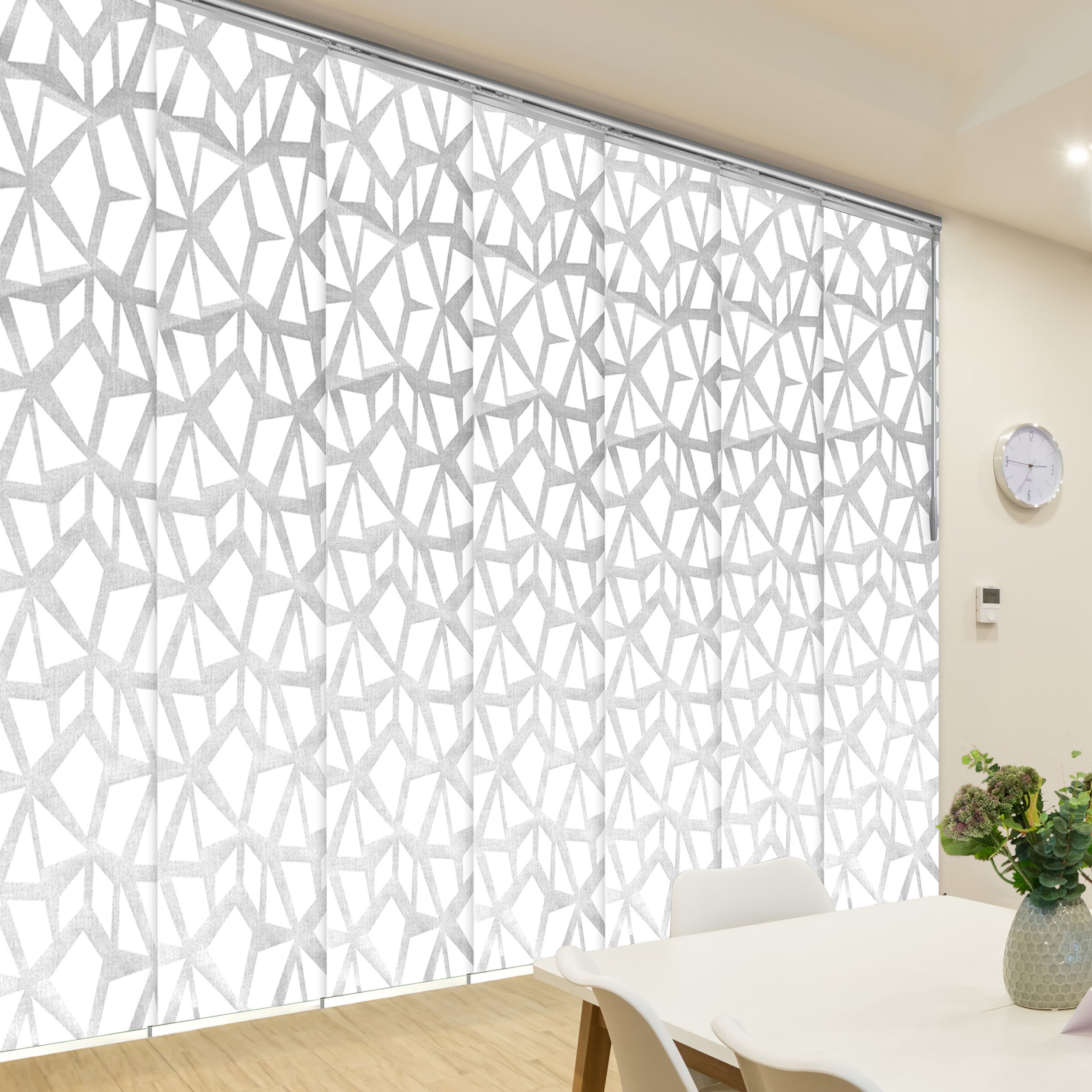 Rod Desyne Shattered 7-Panel Single Rail Panel Track Extendable 110 ...