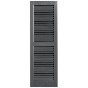 Alpha Shutters Straight Top Open Louver Shutters Pair & Reviews | Wayfair