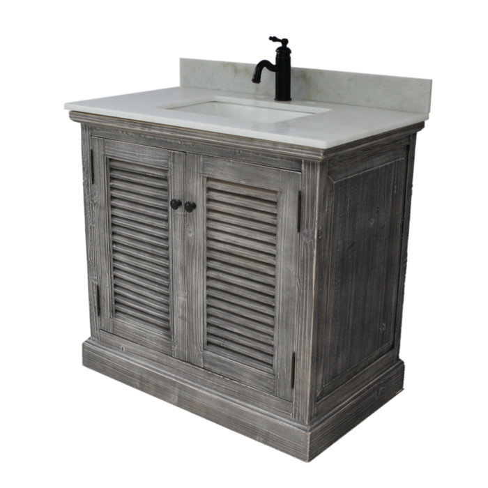 Highland Dunes Barnard 37'' Free-standing Single Bathroom Vanity with ...