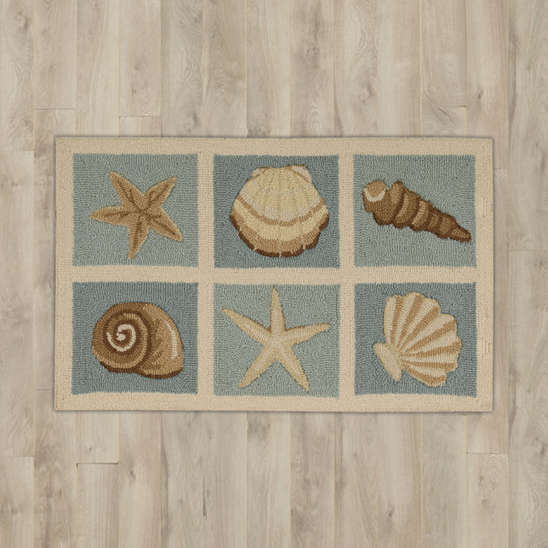 Highland Dunes Estelle Performance Light Blue Rug & Reviews | Wayfair