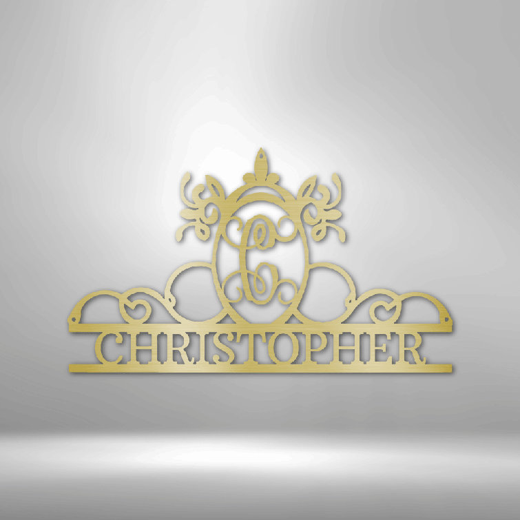 World Menagerie Personalized Initial and Name Monogram Steel Wall Décor ...