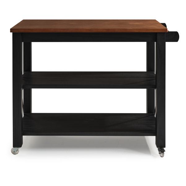 George Oliver Gunas Solid Wood Kitchen Cart | Wayfair