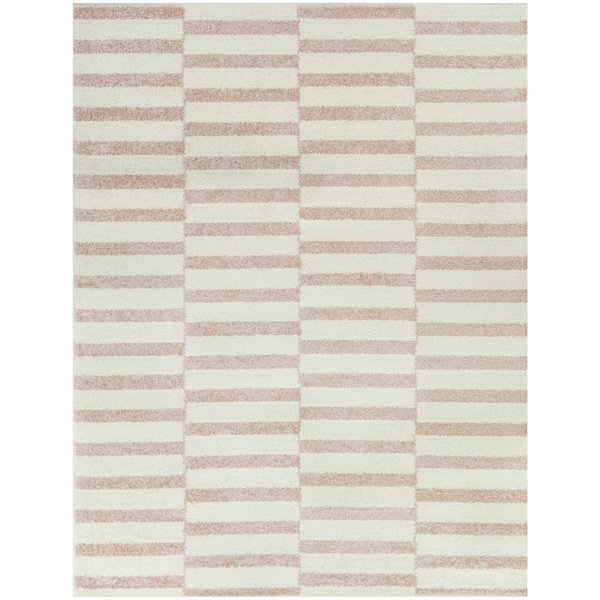 Joss & Main Kalise Performance Pink/Ivory Rug & Reviews | Wayfair