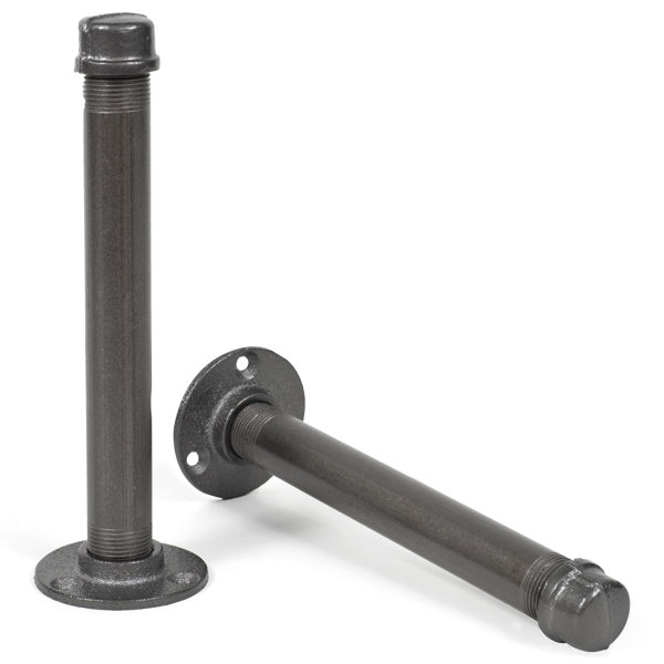 Millwood Pines Set of 4 Pipe Decor Industrial Shelf Brackets 3/4 Inch ...