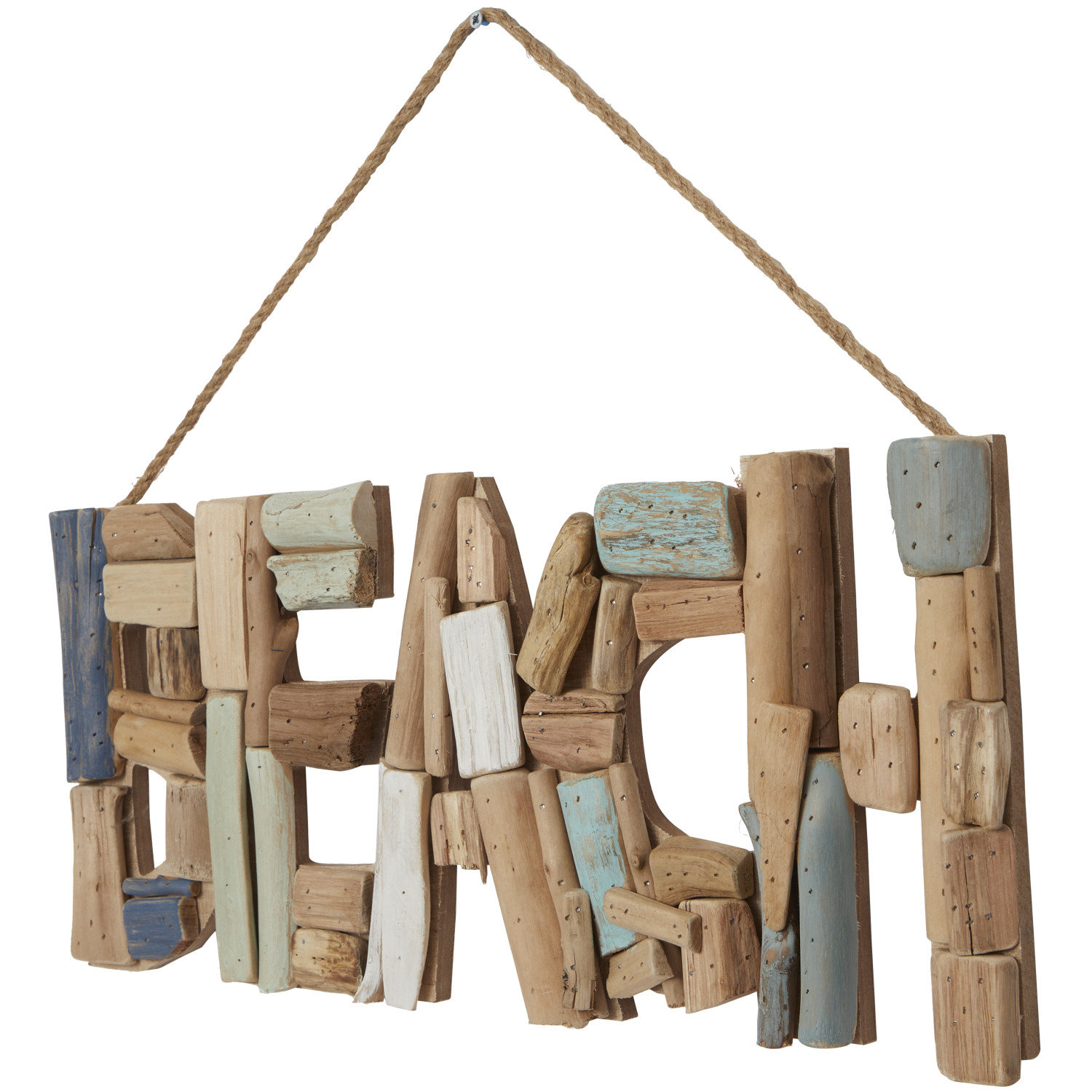 Highland Dunes Cole And Grey Wood Handmade Driftwood Inspired Beach ...