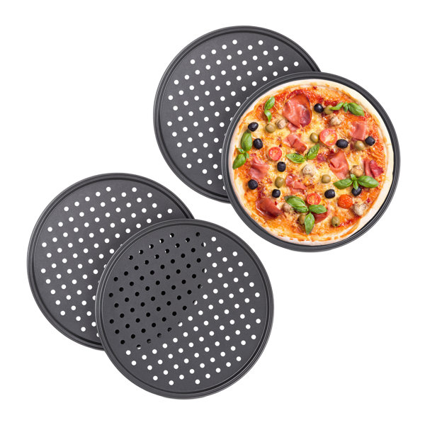 Belfry Kitchen Khan Crispy Pizza Tray Set of 4 | Wayfair.co.uk