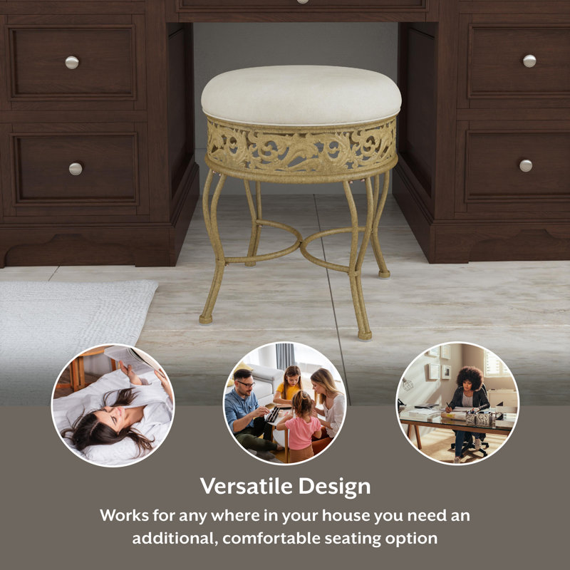 Astoria Grand Kaye Metal Accent Stool & Reviews | Wayfair